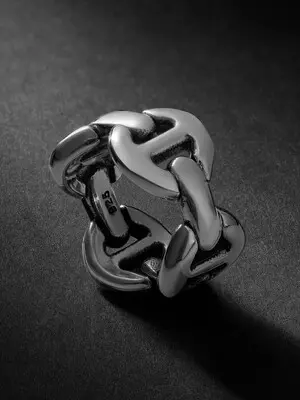 Hoorsenbuhs Quad Link Sterling Ring - Silver