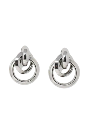KENNETH JAY LANE Polished Love Knot Earrings - Silver