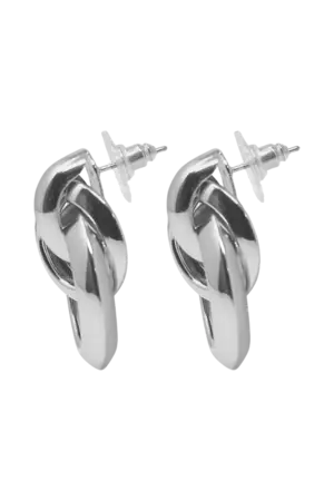 KENNETH JAY LANE Polished Love Knot Doorknocker Earrings
