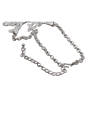 KENNETH JAY LANE Rhodium-plated Rhinestone Branch Chain Necklace