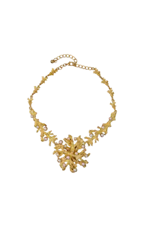 KENNETH JAY LANE Tone Pearl Branch Necklace - Gold