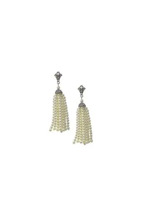 KENNETH JAY LANE Pearl Tassel Drop Earrings - Natural
