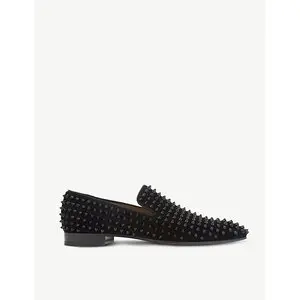 CHRISTIAN LOUBOUTIN Dandelion Spikes Flat Loafers - Black/black