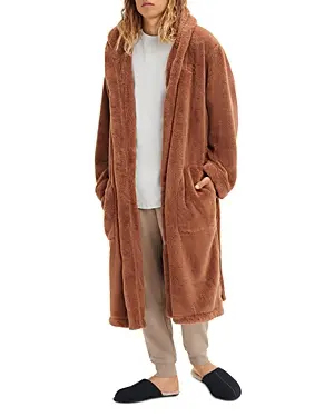 UGG Beckett Faux Sherpa Bathrobe Cedar Bark