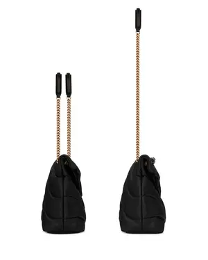Saint Laurent Puffer Shoulder Bag - Black/gold