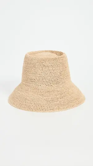 Janessa Leoné Felix Straw Bucket Hat - Natural