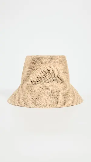 Janessa Leoné Felix Straw Bucket Hat - Natural