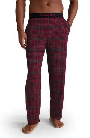 Tommy John Second Skin Pajama Pants - Rhubarb Flannel