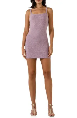 Endless Rose Knit Minidress - Dusty Purple