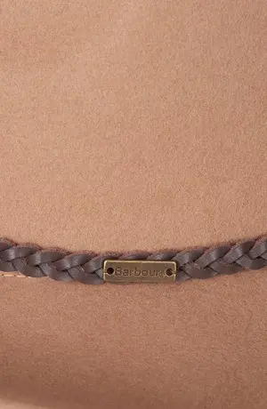 Barbour Leather Braid Wool Fedora