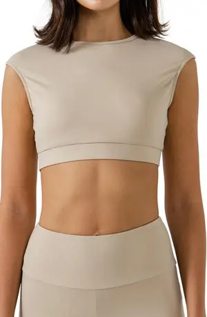 Grey Lab Cropped Activewear For Women