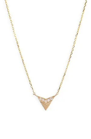 DANA REBECCA DESIGNS Emily Sarah Diamond Arrow Necklace - Yellow Gold