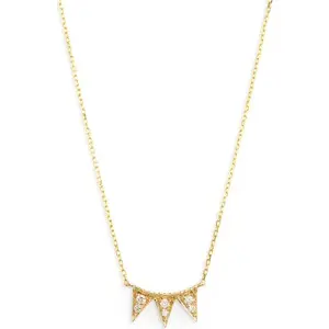 DANA REBECCA DESIGNS Emily Sarah Triple Triangle Diamond Necklace - Yellow Gold