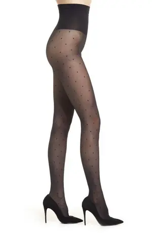Swedish Stockings Doris Dot Tights - Black
