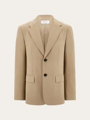 FERRAGAMO Single-breasted Blazer - Beige