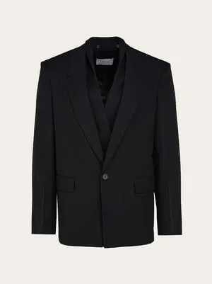 FERRAGAMO Single-Breasted Blazer Black