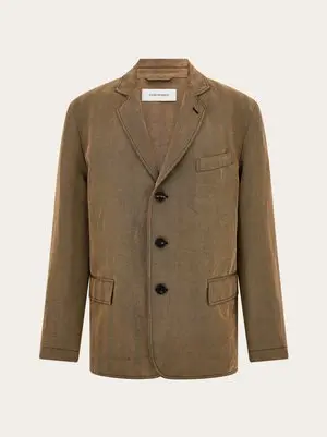 FERRAGAMO Single-breasted Blazer - Brown