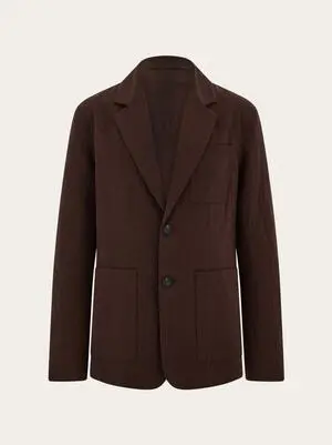 FERRAGAMO Single-breasted Blazer - Brown