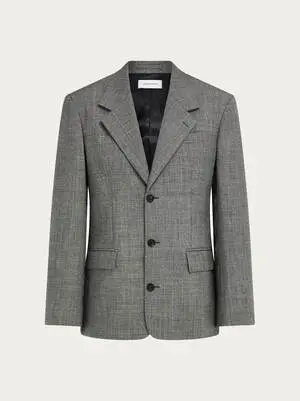 FERRAGAMO Single-breasted Blazer - Grey