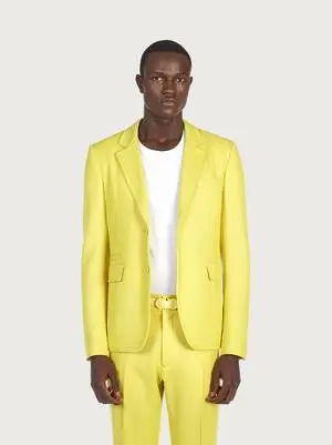 FERRAGAMO Single-breasted Blazer - Yellow