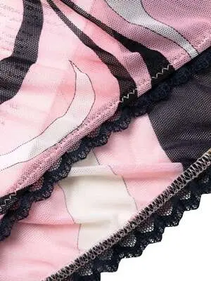 Emilio Pucci Onde-print Lace-trim Briefs