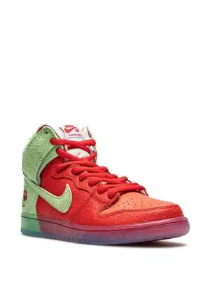 Nike Sb Dunk High Strawberry Cough Sneakers - Red
