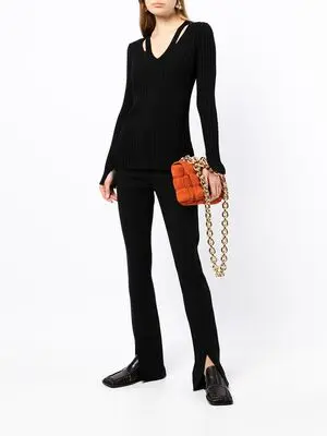 Proenza Schouler White Label Merino Rib Knit V-neck Jumper