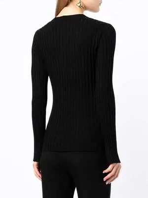 Proenza Schouler White Label Merino Rib Knit V-neck Jumper