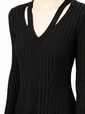 Proenza Schouler White Label Merino Rib Knit V-neck Jumper