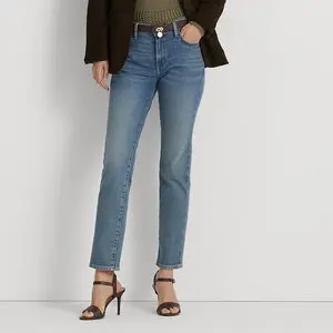 Ralph Lauren Mid-Rise Straight Ankle Jean Sophie Wash