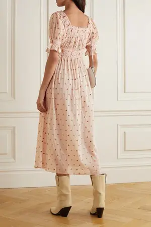 DÔEN Net Sustain Eclipse Embroidered Organic Cotton-voile Dress