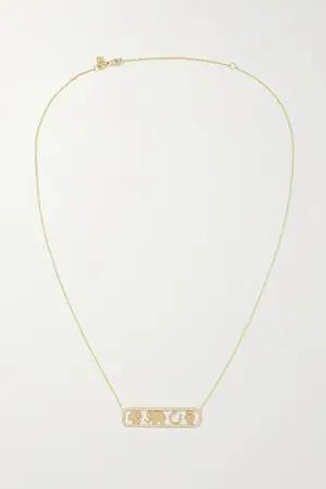 SYDNEY EVAN Icon Bar 14-karat Diamond Necklace