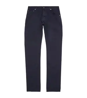 Jacob Cohen Stretch-cotton Slim Trousers - Navy