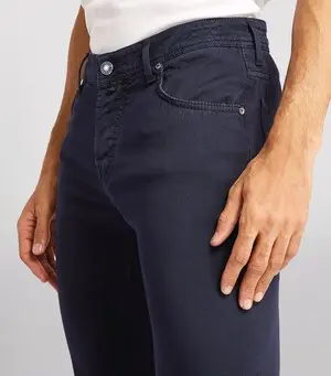 Jacob Cohen Stretch-cotton Slim Trousers - Navy