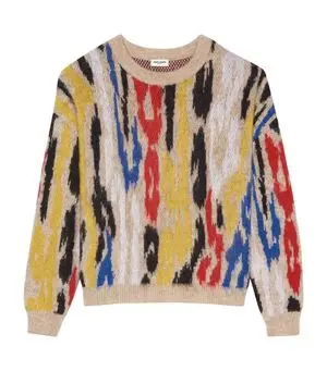 Saint Laurent Leopard Jacquard Sweater