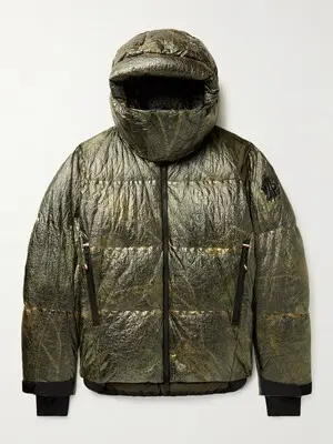 Moncler Printed Quilted Down Ski Jacket - Green