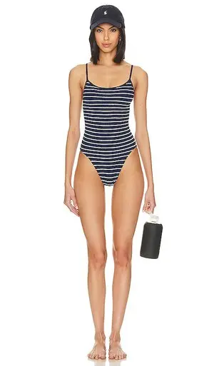 Hunza G Hunza G Pamela One Piece Navy & White Stripe