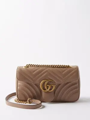 Gucci Gucci - GG Marmont Small Matelassé-leather Shoulder Bag - Womens - Pink - ONE SIZE Pink