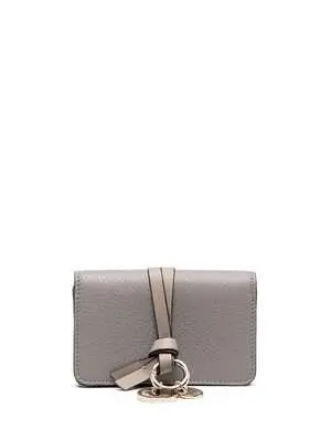 Chloé Alphabet Leather Wallet - Grey