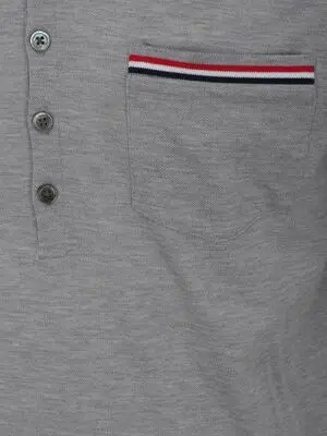 Thom Browne Pique Pocket Polo - Grey