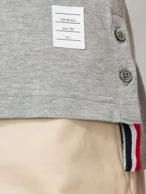 Thom Browne Pique Pocket Polo - Grey