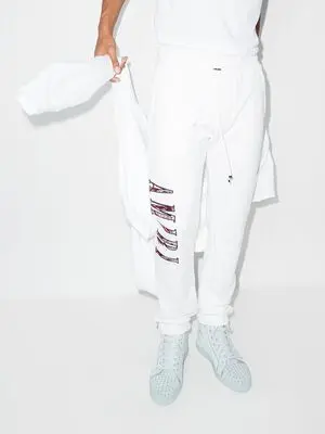 Amiri Paisley-logo Cotton Track Pants