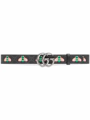 Gucci Gg Marmont Bee-print Thin Belt