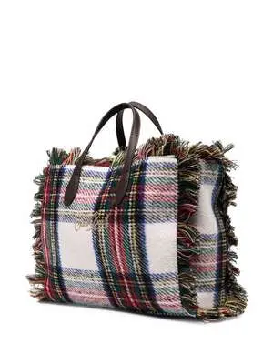 MC2 SAINT BARTH Colette Checked Tote Bag