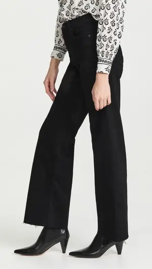 SLVRLAKE Grace Ankle Length Jeans - Jet Black