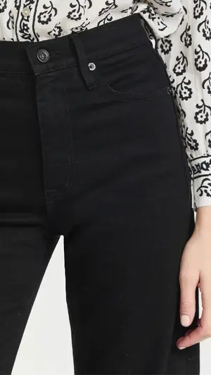 SLVRLAKE Grace Ankle Length Jeans - Jet Black