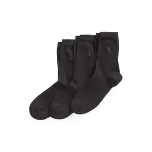 Ralph Lauren Crew Socks 3-pack - Black