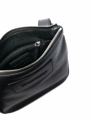 Emporio Armani Logo Embossed Messenger Bag