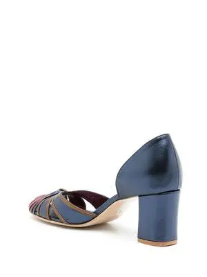 STUDIO CHOFAKIAN Metallic Leather Pumps