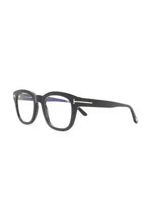 TOM FORD Blue Block Soft Square Glasses - Black
